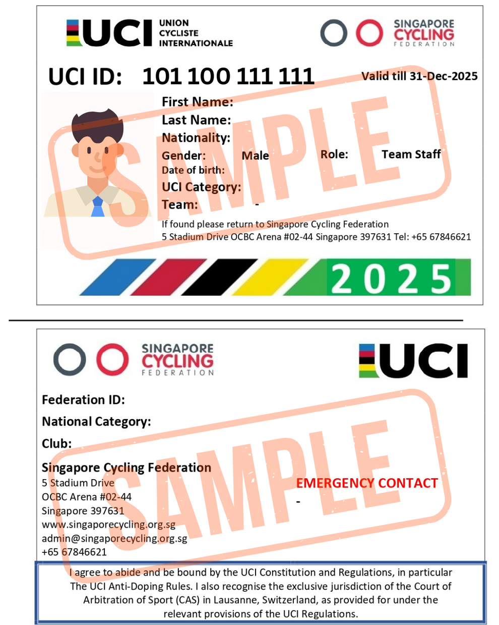 Race License – Singapore Cycling Federation
